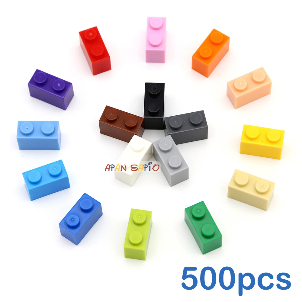 500pcs-Thick-1x2-Dots-DIY-Building-Blocks-Figures-Bricks-Educational ...
