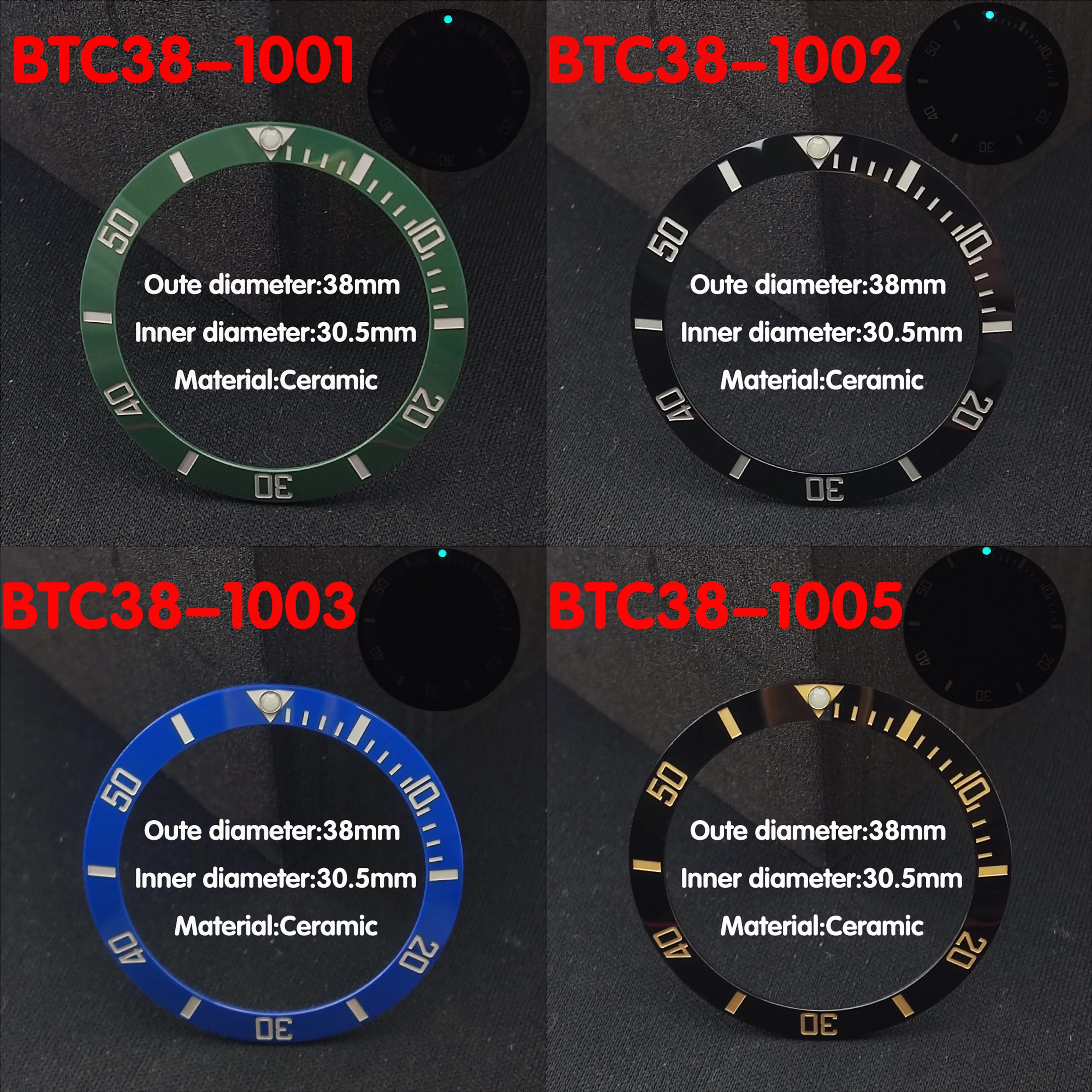 38mm-Watch-Ceramic-Bezel-Insert-Fit-40mm-Watch-Case-NH35-NH36-Case-SUB ...