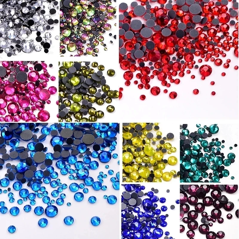 Glitter Crystal DMC Hot Fix Rhinestones стразы Strass DIY Sewing ...