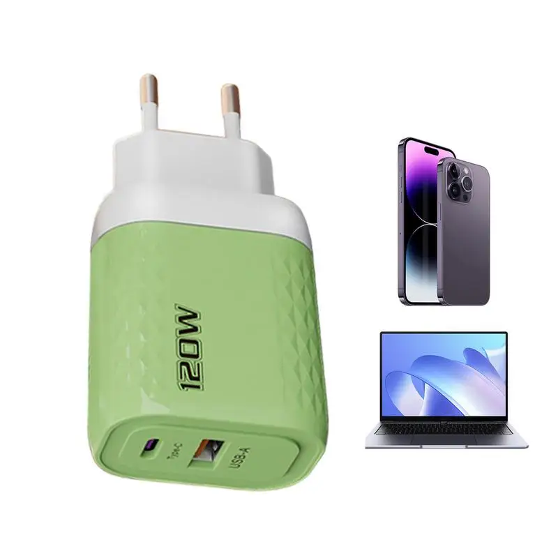 Fast-Charging-Block-120w-Double-Port-Fast-Wall-Charger-Portable-Fast ...