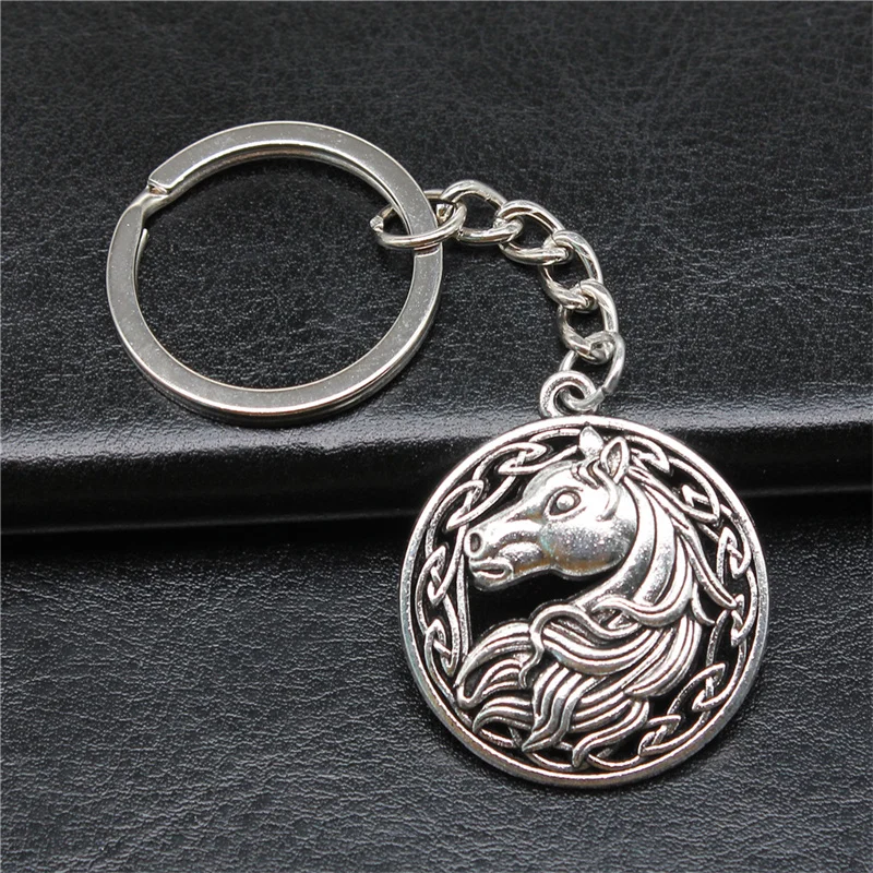 Vintage Alloy War Horse Key Chain Metal Animal Key Ring Backpack ...