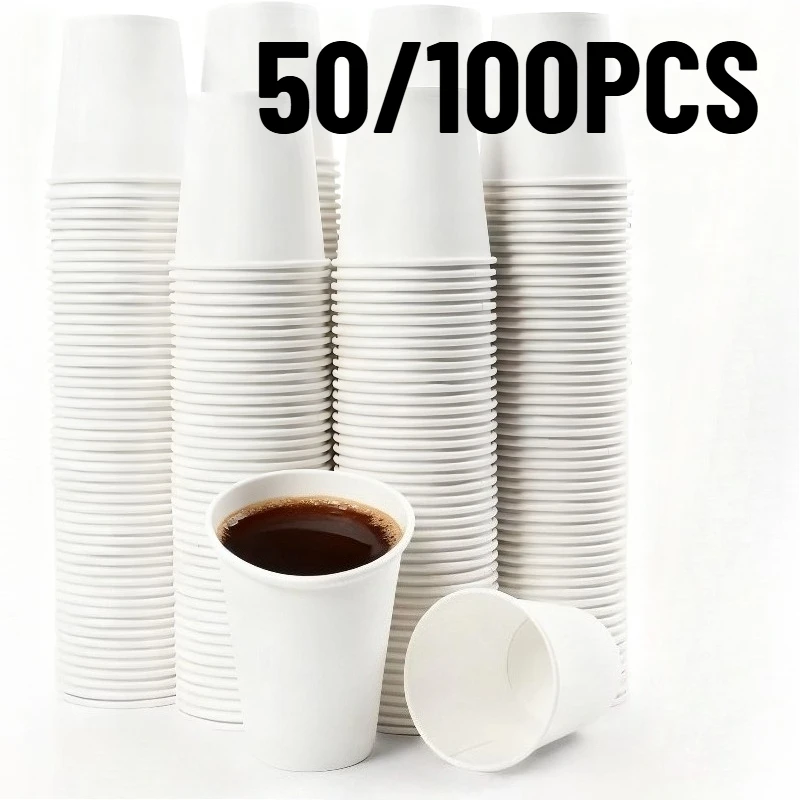 50/100PCS Disposable Small Paper Cups Tasting Cups Juice Coffee ...