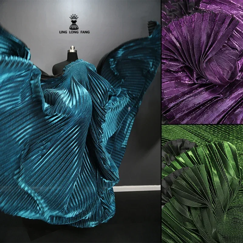 Phantom Mesh Pleated Fabric Dress Stage for Dress Fabric Wholesale ...