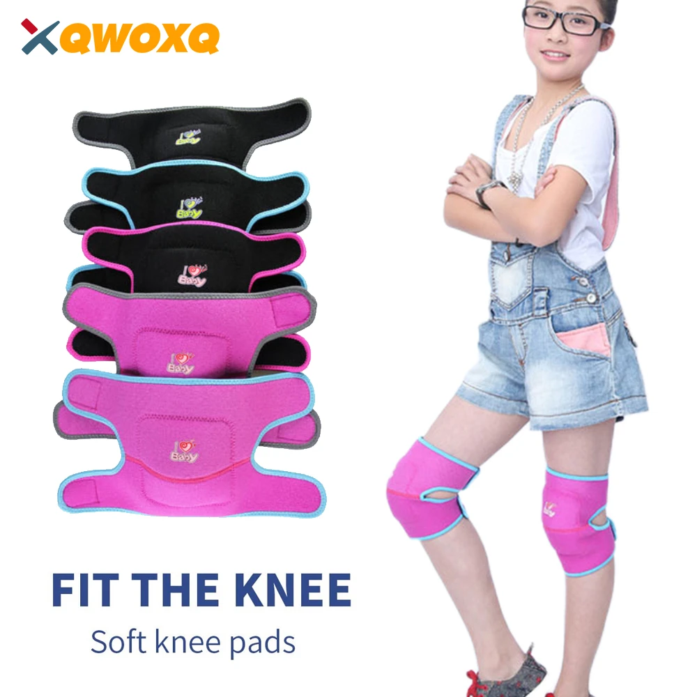1 Pair Kids Sports Knee Pads with Thickened SBR Pads, Adjustable Anti ...