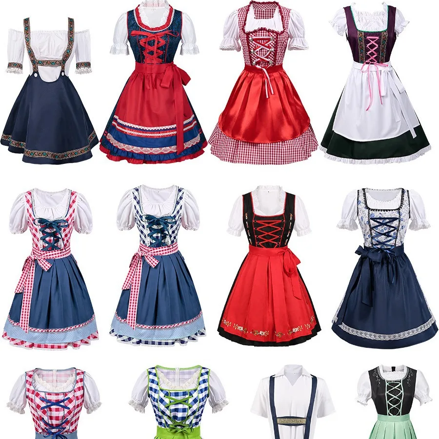 Bavarian-National-Clothes-German-Oktoberfest-Dress-Bar-Beer-Girl ...