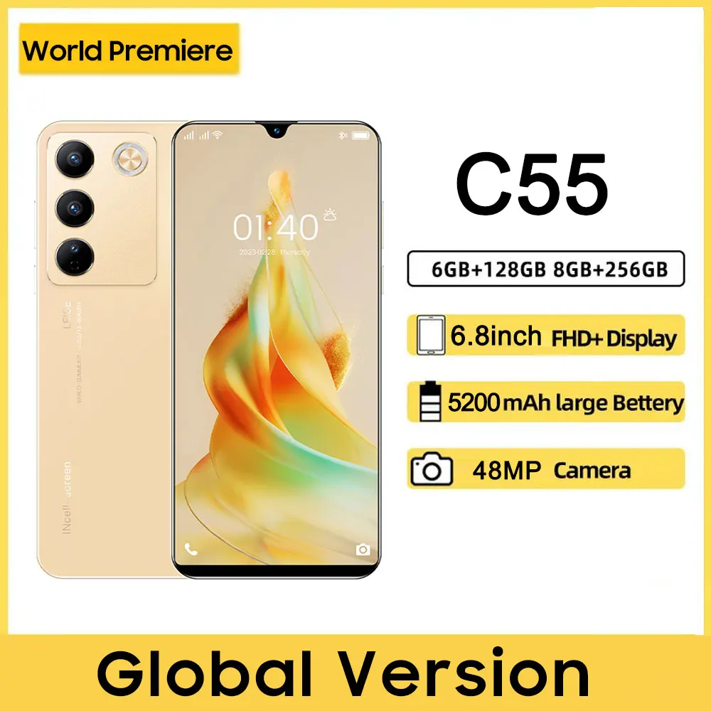 Tel-fono-Inteligente-C55-versi-n-Global-original-2023-Android-13-6-8 ...