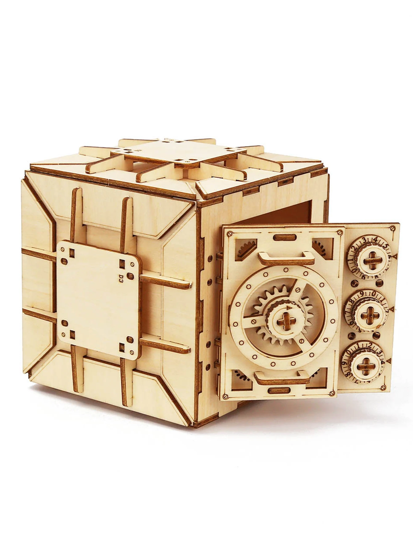 3D Wooden Puzzle DIY Locker Puzzle Box with Combination Model Kit for ...