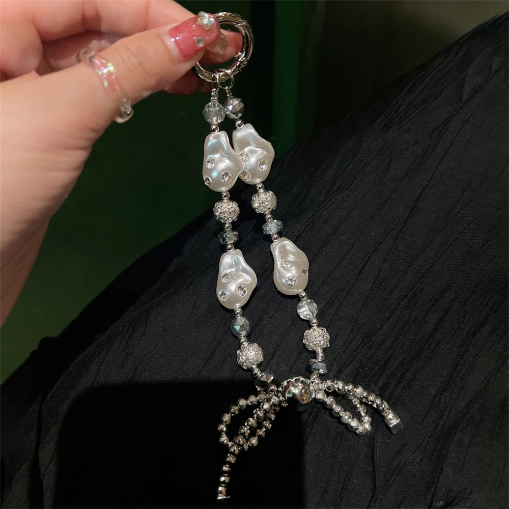 Luxury-Y2K-Baroque-Pearl-Diamonds-Bowknot-Phone-Charm-Strap-Pendant-Key ...