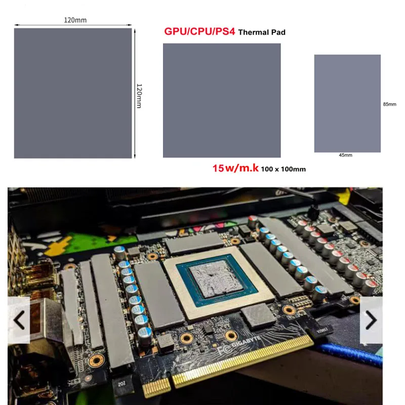 Thermal-Pad-15W-mK-silicone-Pad-Heatsink-Cooling-thermal-pads-for-PC ...