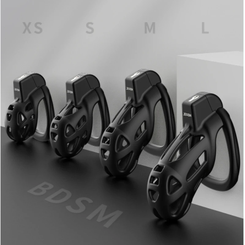 High-Quality-Male-Chastity-Cage-With-Three-Rings-Men-s-Couple-Anti ...