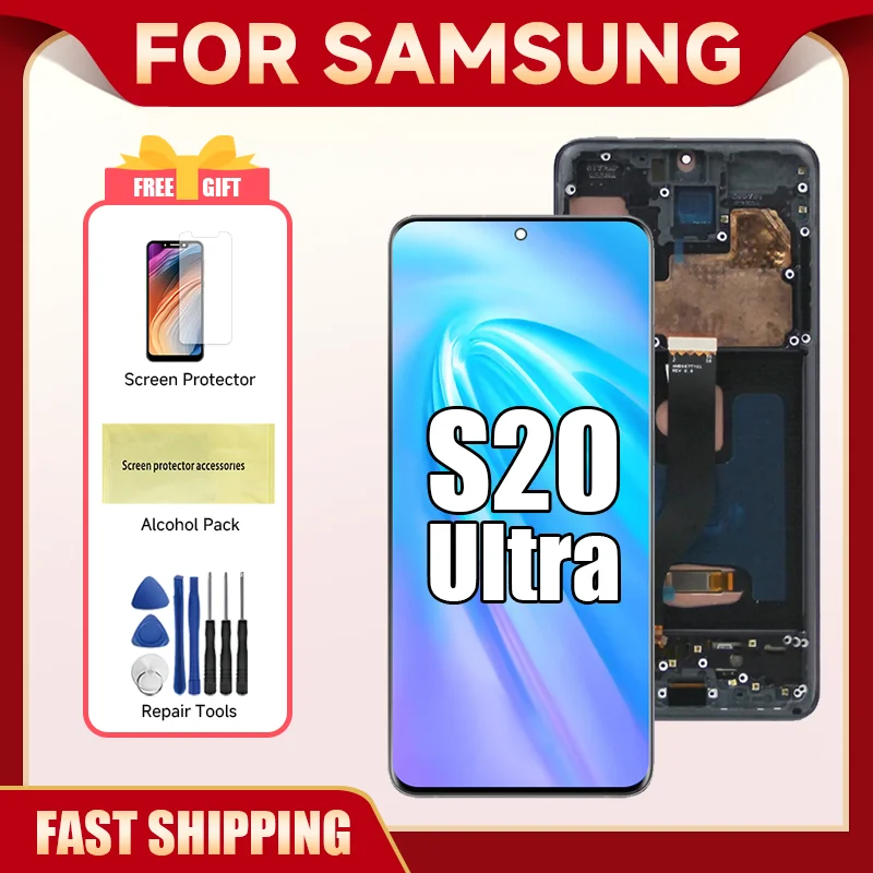 S20-Ultra-For-Samsung-6-9-For-Ori-S20U-G988-G988B-DS-LCD-Display-Touch ...