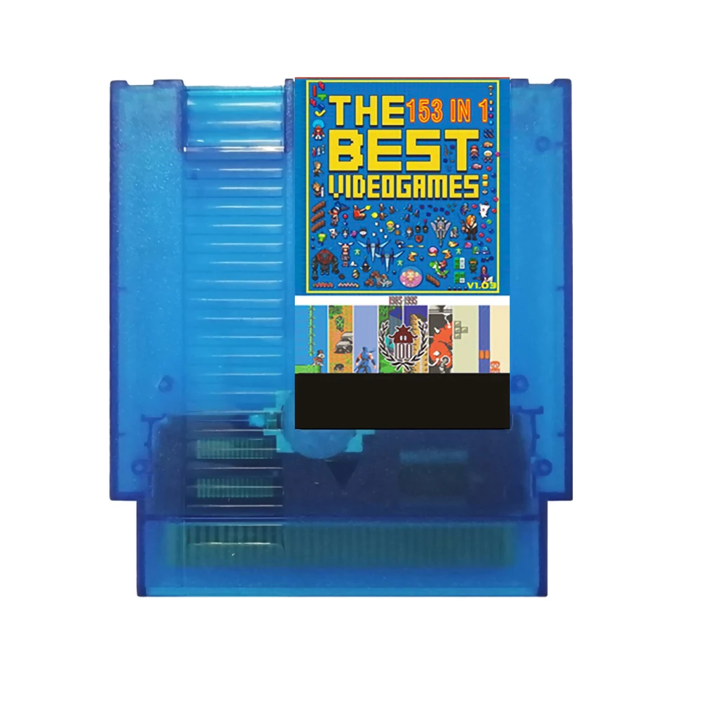 153 in 1 NES Game Cartridge Red Grey 72 Pins Retro Video Game Card For ...