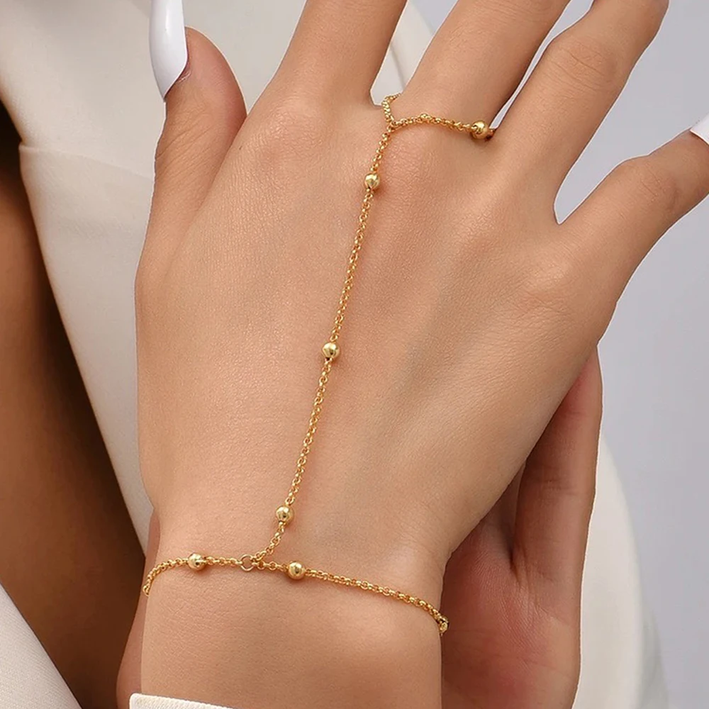Stainless-Steel-Bracelets-Personality-Design-Beaded-Finger-Chain ...