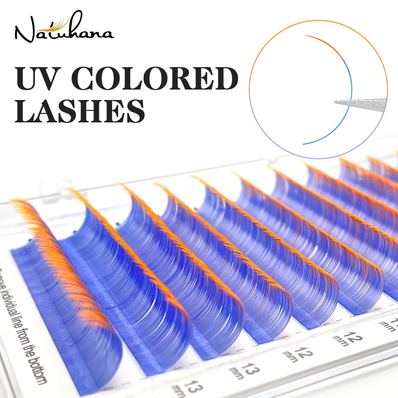 NATUHANA-lashes-Fluorescent-Eyelash-Extension-Colorful-UV-Neon-Eyelash ...