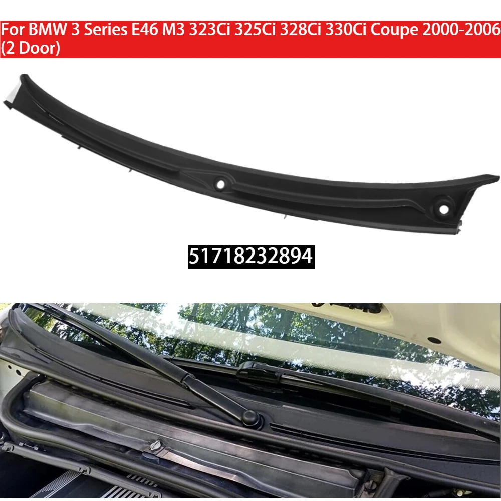 Windshield Wiper Vent Cowl Grill Hood Water Deflector For BMW 3 Series ...