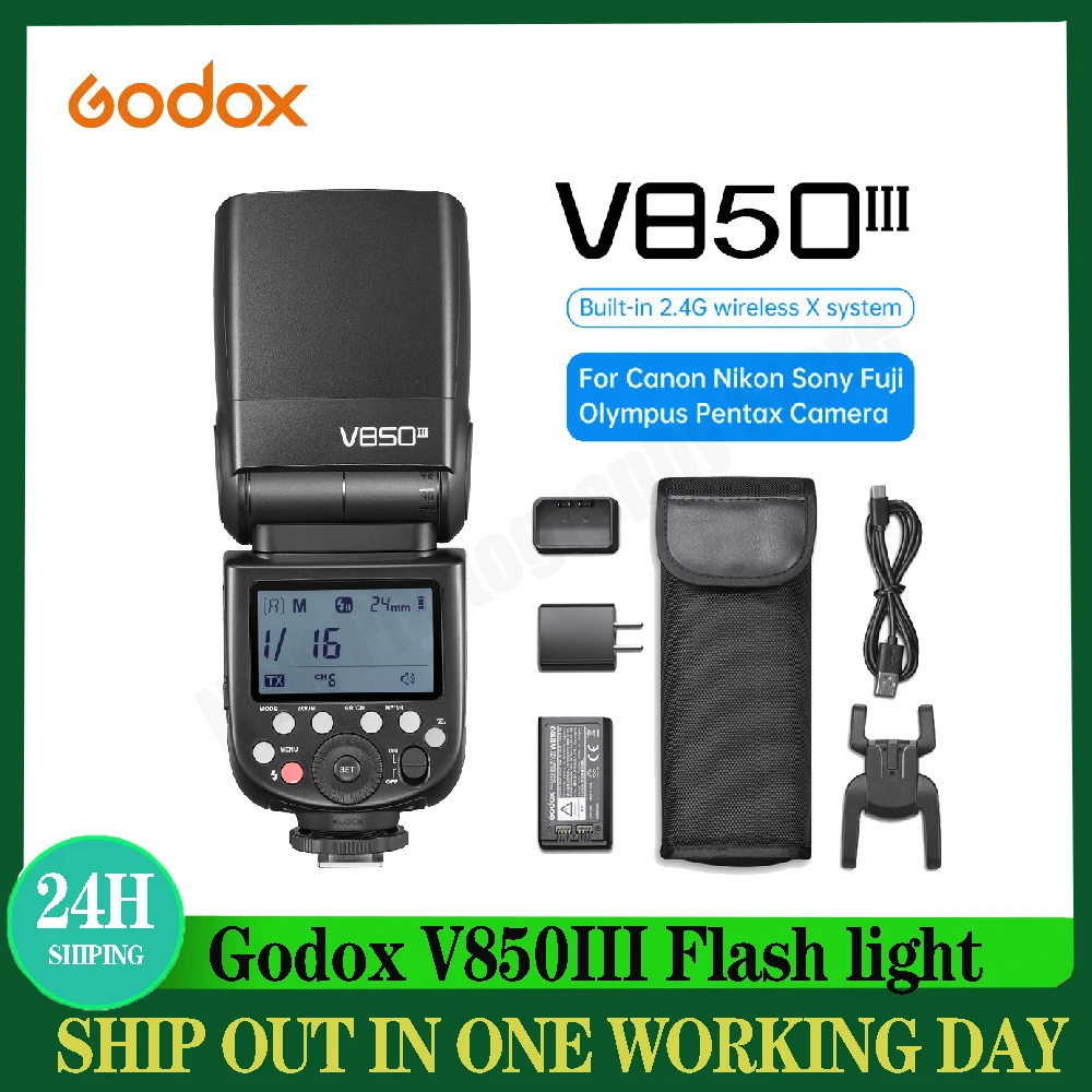 Godox-V850III-na-c-mera-flash-Speedlite-Built-in-2-4GHz-Wireless-X ...