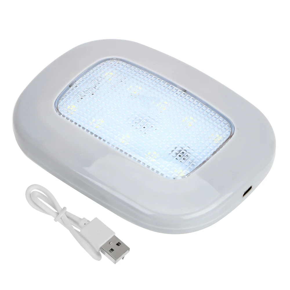 화이트 자동차 인테리어 라이트 10 Led 차량 지붕 천장 램프 범용 자동차 독서등 트렁크 램프 Usb 충전 자석 돔 라이트