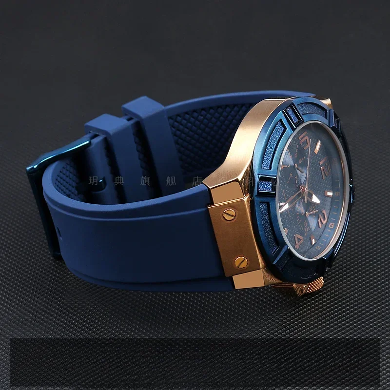 Sweatproof Breathable Silicone Watchbands for Guess Watch W0247G3 ...
