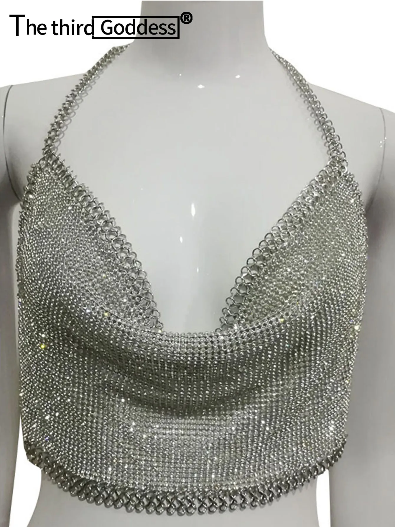 2023-Sexy-Metal-Crystal-Diamond-Crop-Top-Beach-Fitness-Women-Summer ...
