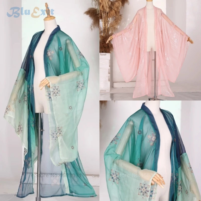 Bronzing-Floral-Wide-Sleeves-Long-Hanfu-Cloak-Cape-Song-Dynasty ...