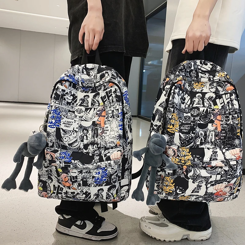 Monkey-D-Luffy-Graffiti-Schoolbag-mochila-de-grande-capacidade-legal ...