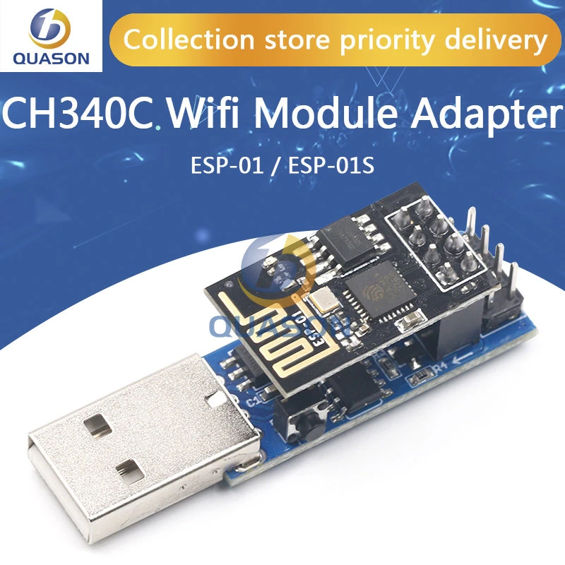 Esp8266 Esp-01/esp-01s Wifi Module Adapter Download Debug Link Kit Ch340c For Arduino Ide Usb To ...