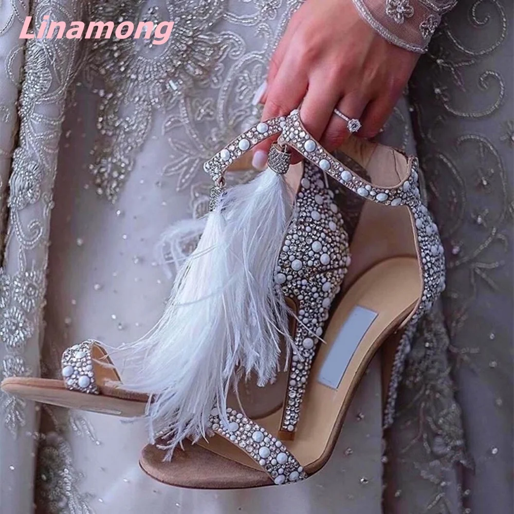 2024-Summer-Pearl-Women-Sandals-Cover-Thin-High-Heel-Sexy-Genuine ...