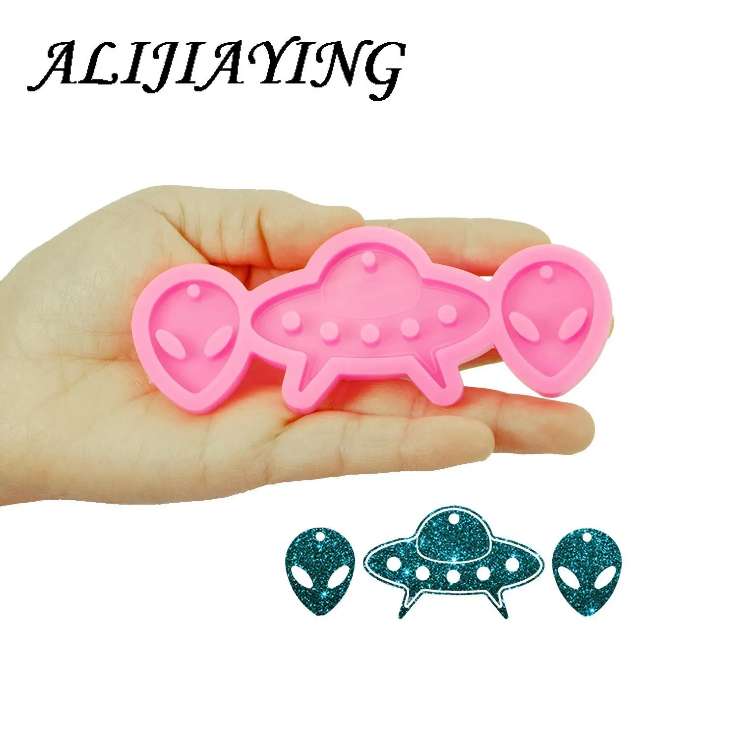 Mini-molde-de-silicona-con-forma-de-alien-para-manualidades-moldes-de ...