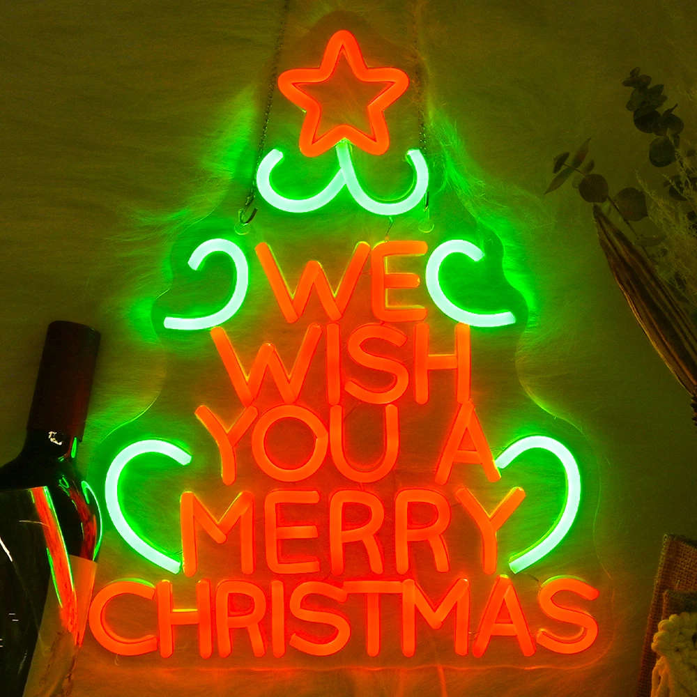 Christmas-Neon-Signs-Store-Christmas-Tree-Illuminated-Sign-For-Wall ...