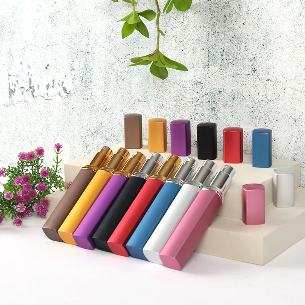 12ml Metal Case Glass Tank Perfume Bottle Aluminum Nozzle Spray ...
