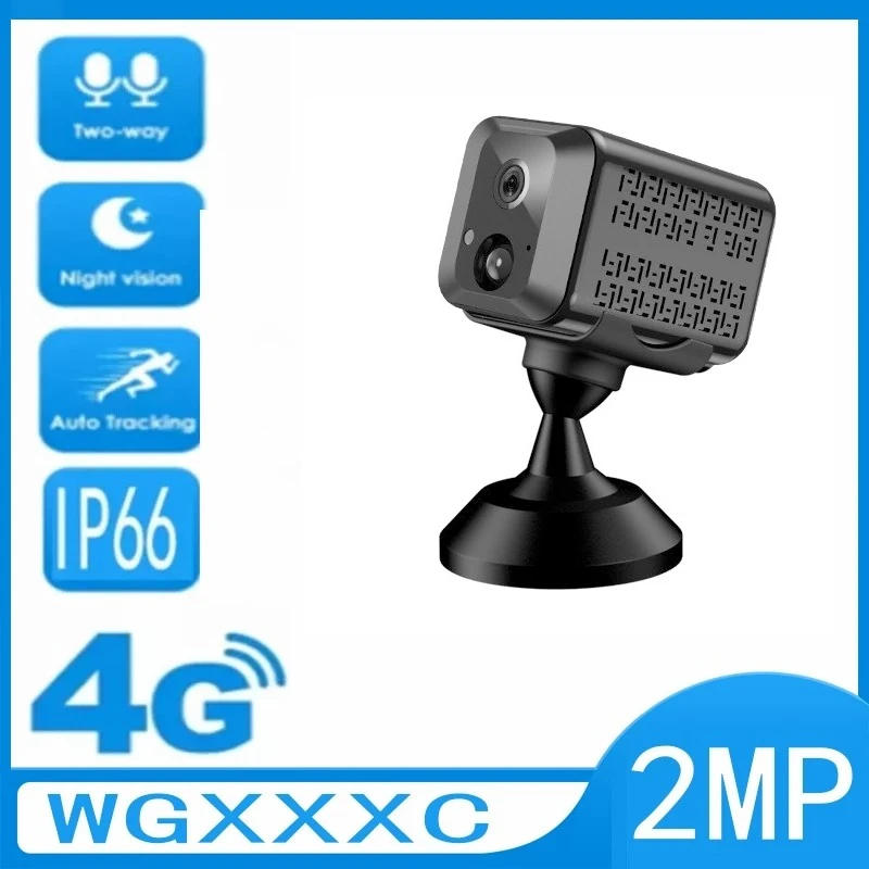 Karta SIM 4G Mini kamera 2MP wbudowana w 1800mAh bateria IP nagrywanie ...