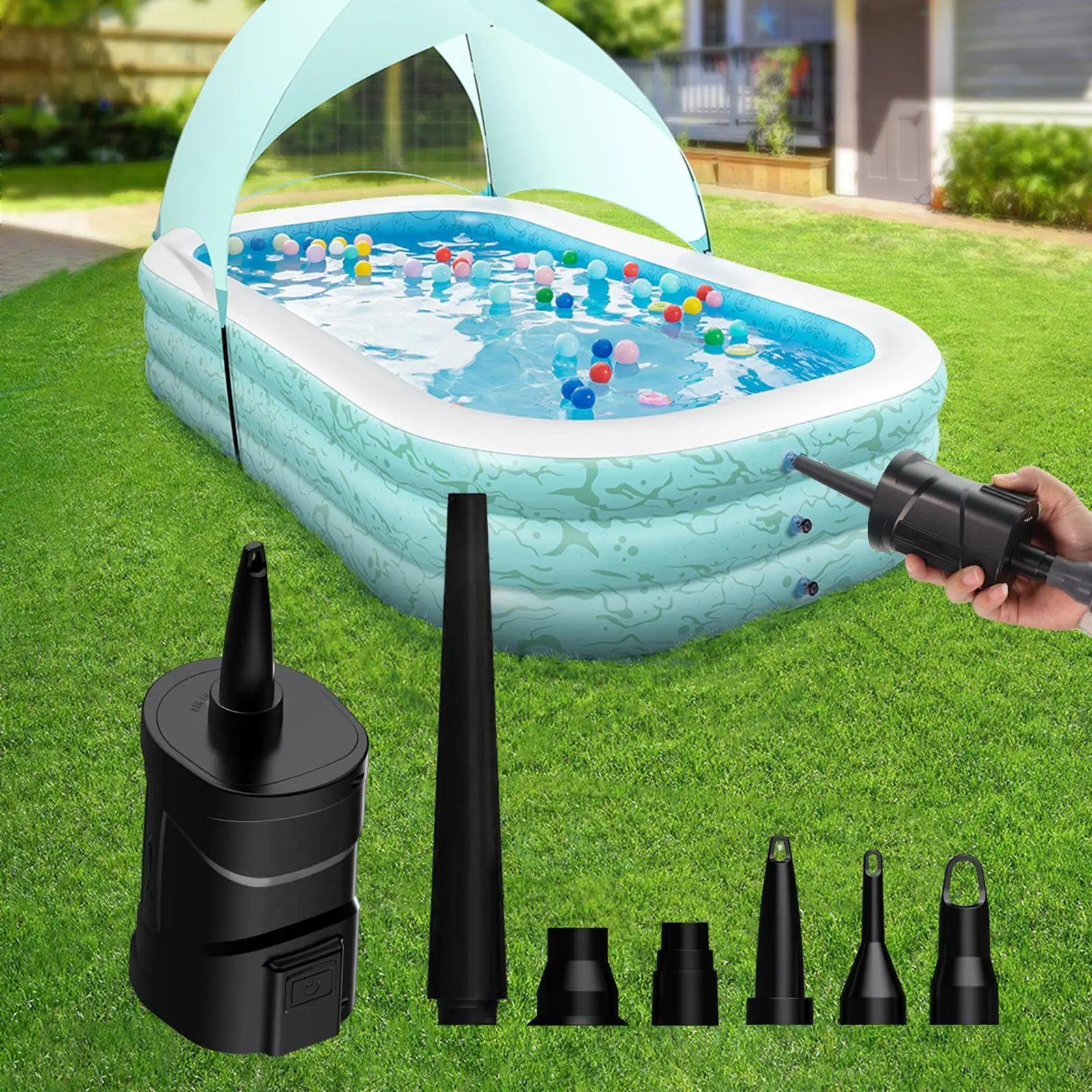 Electric-Air-Pump-Inflator-Air-Pump-for-Swimming-Circle-Air-Blower ...