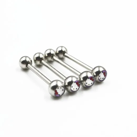 Hello Kitty Tongue Piercing Rings
