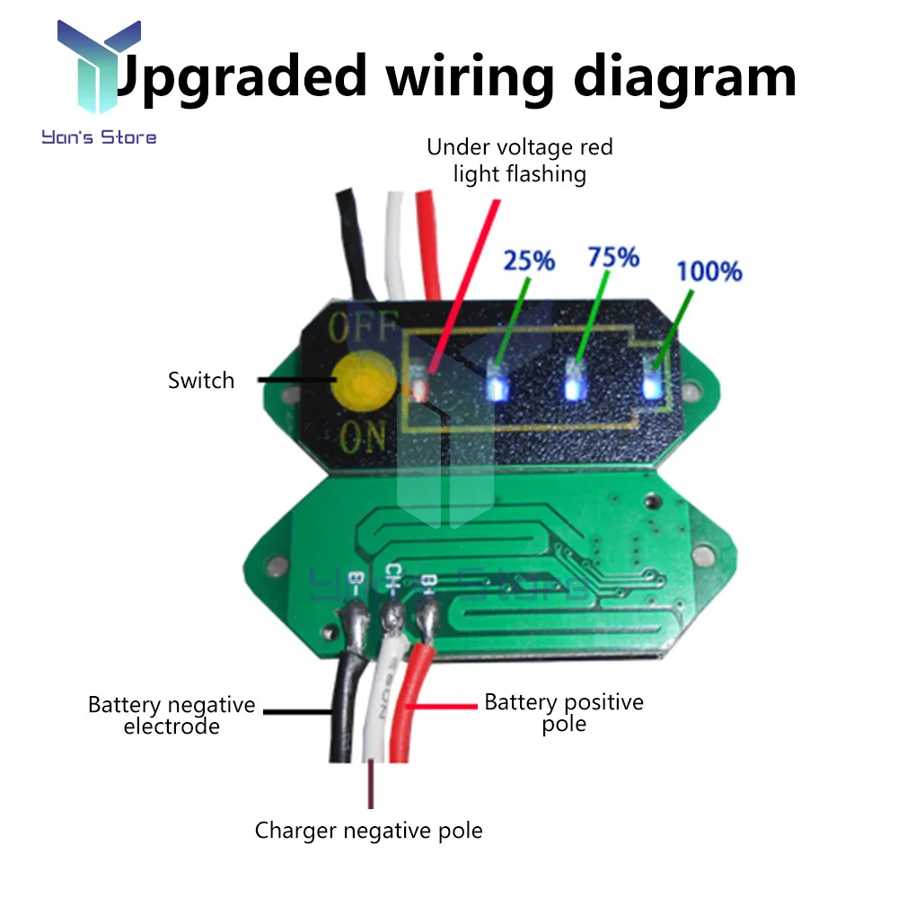 18650Lithium-Battery-Power-Display-Charging-Indicator-Flashing-FOR-1S ...