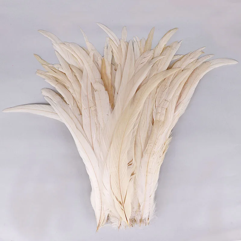 100PCS-Chicken-Feathers-Raw-White-Off-White-Rooster-Tails-Feather ...