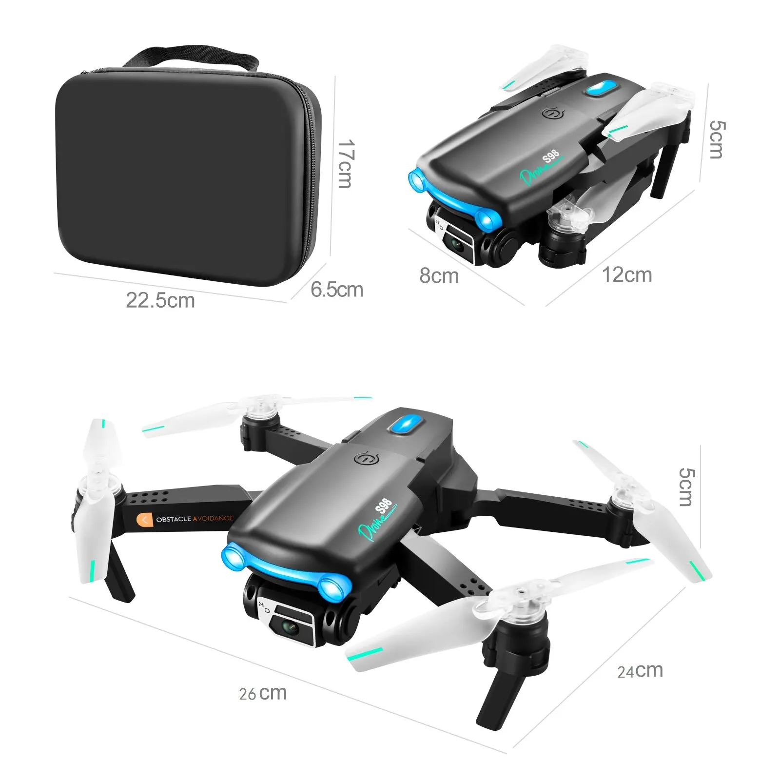 Drone S98 avec éclairage haute définition pour enfants, caméra pour ...