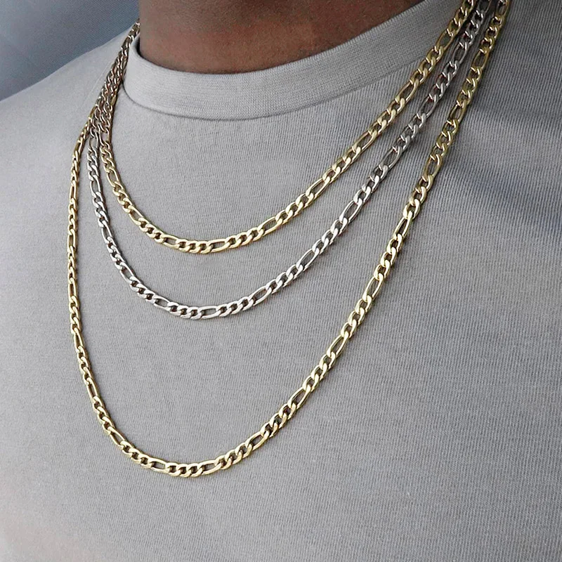Simple-Rapper-s-Hip-Hop-Figaro-Chain-Necklaces-For-Men-Women-Trendy-3MM ...