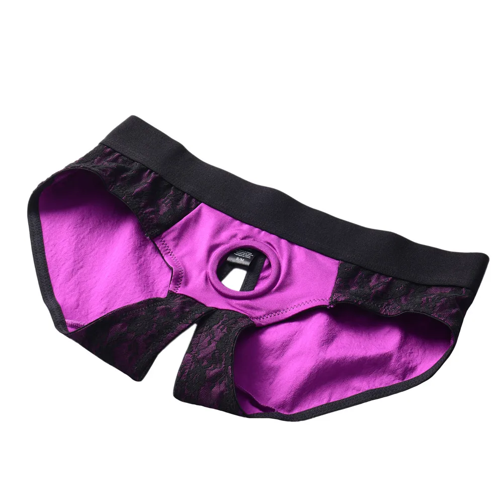 레즈비언 웨어러블 스트랩 온 하네스 팬티 오픈 페니스 홀 에로틱 팬티 레이스 팬티 백리스 스트랩리스 속옷 남성 및 여성용