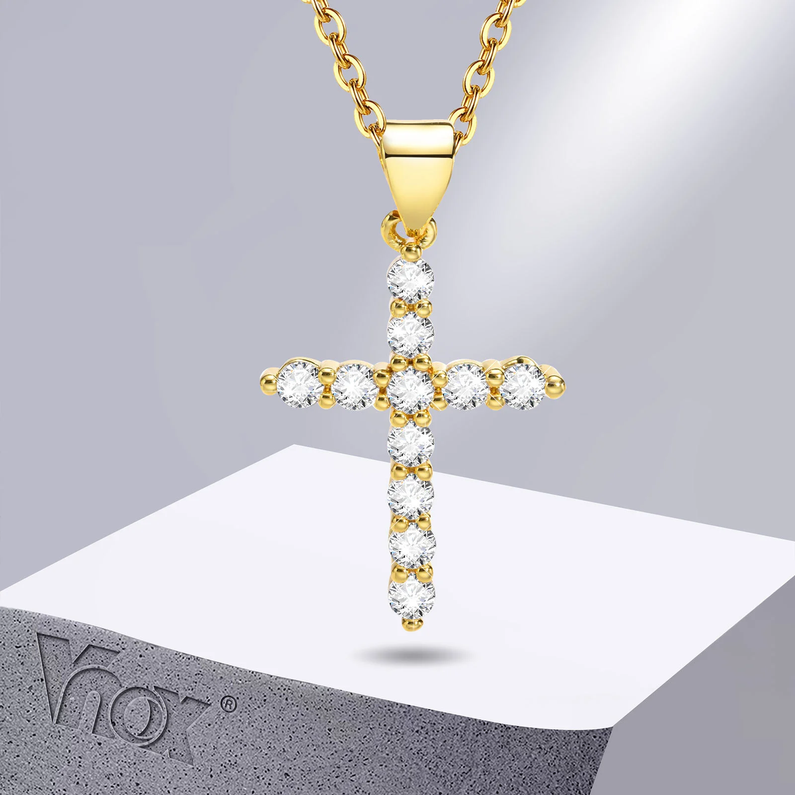 Vnox-Women-Cross-Necklaces-Bling-AAA-CZ-Stones-Cross-Pendant-with ...