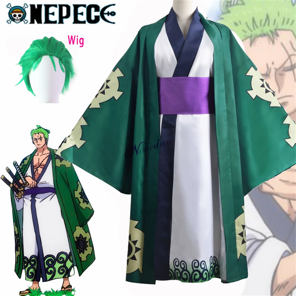 Anime roronoa zoro cosplay traje um wano kuni país quimono banho robe ...