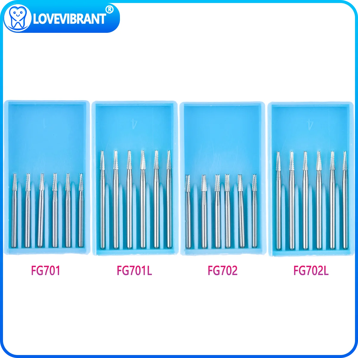 6Pcs-Box-Dental-Tungsten-Carbide-Bur-Tapered-Fissure-Head-Cross-Cut ...