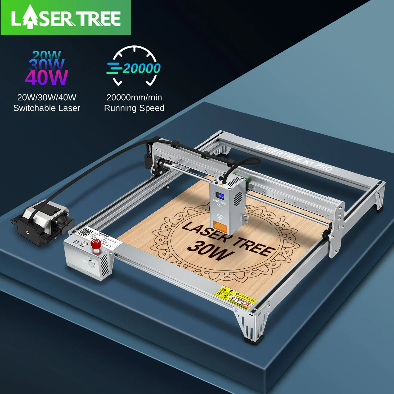 Laser-Tree-K1-PRO-Laser-Engraver-with-30W-40W-Laser-Head-Engraving ...
