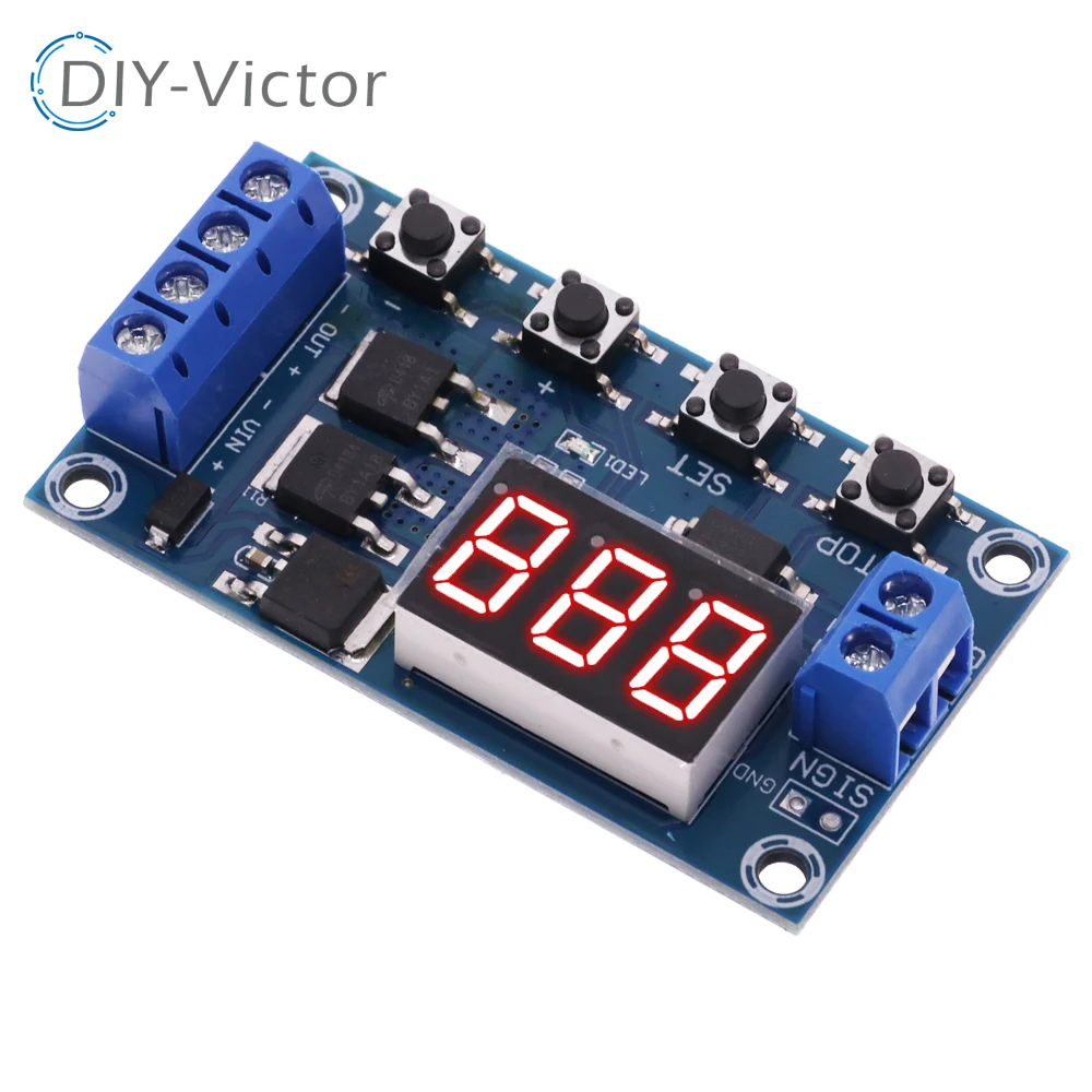 Dc 12v 24v Dual Mos Led Digital Time Delay Relay Trigger Cycle Timer Delay Switch Circuit Board ...