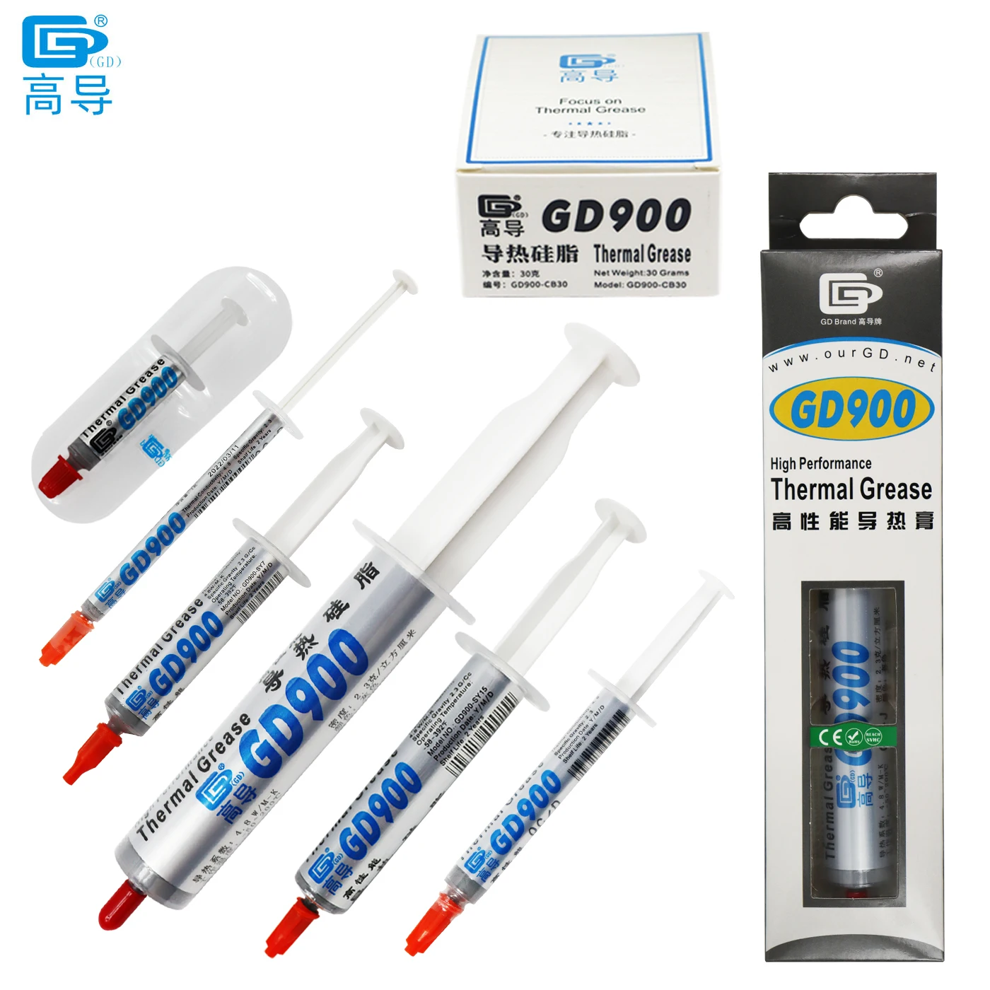 Net Weight 1/3/7/15/30 Grams Syringe Packaging GD900 Thermal Conductive ...