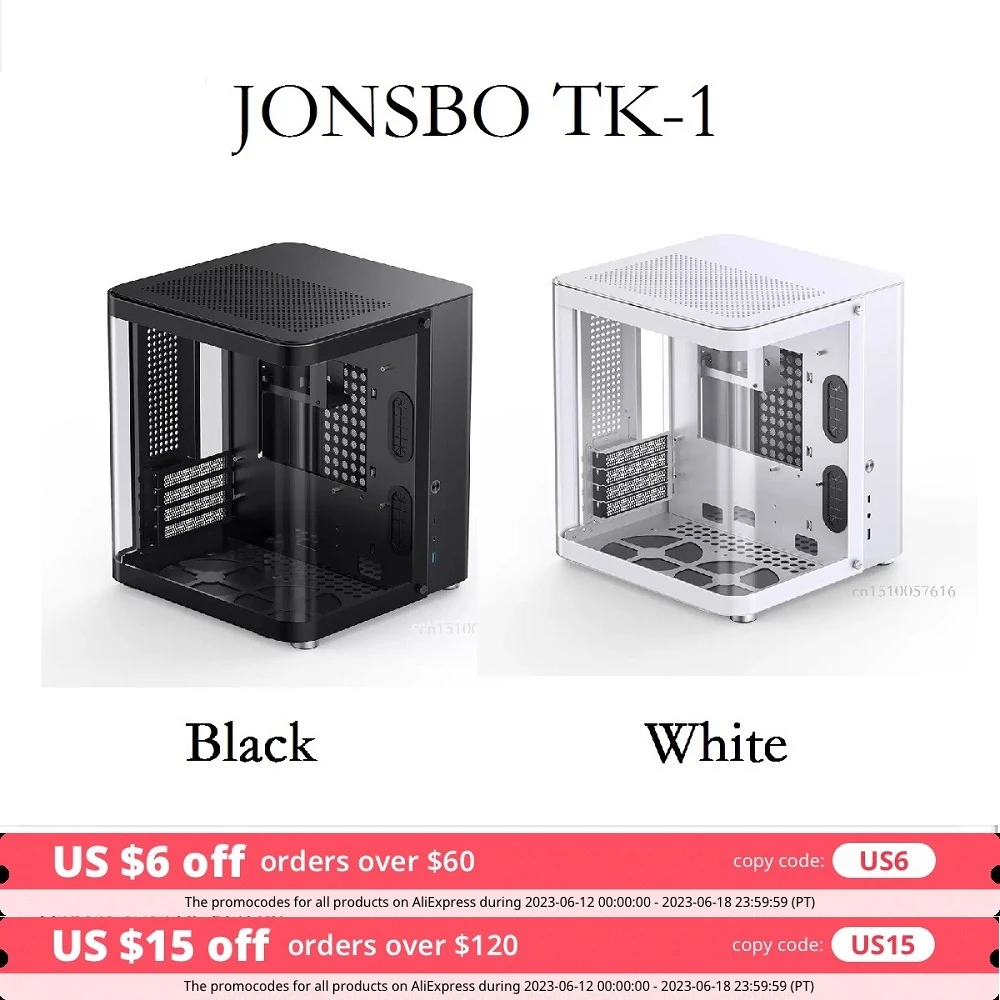 JONSBO TK 1 M ATX 섀시 씨 뷰 룸, 알루미늄 우주선 캐빈 어항, 데스크톱 컴퓨터 소형 케이스, 240 수냉 지원 ...