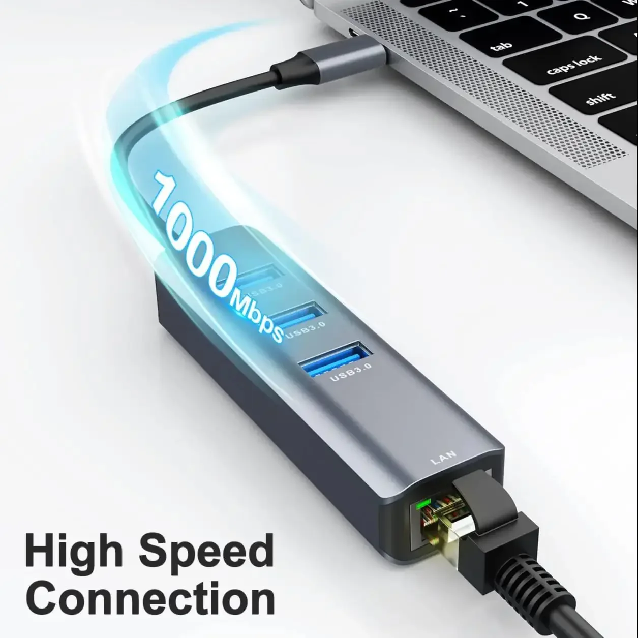 Adaptateur-USB-C-Ethernet-Adapter-Ethernet-to-USB-C-Thunderbolt-3-to ...