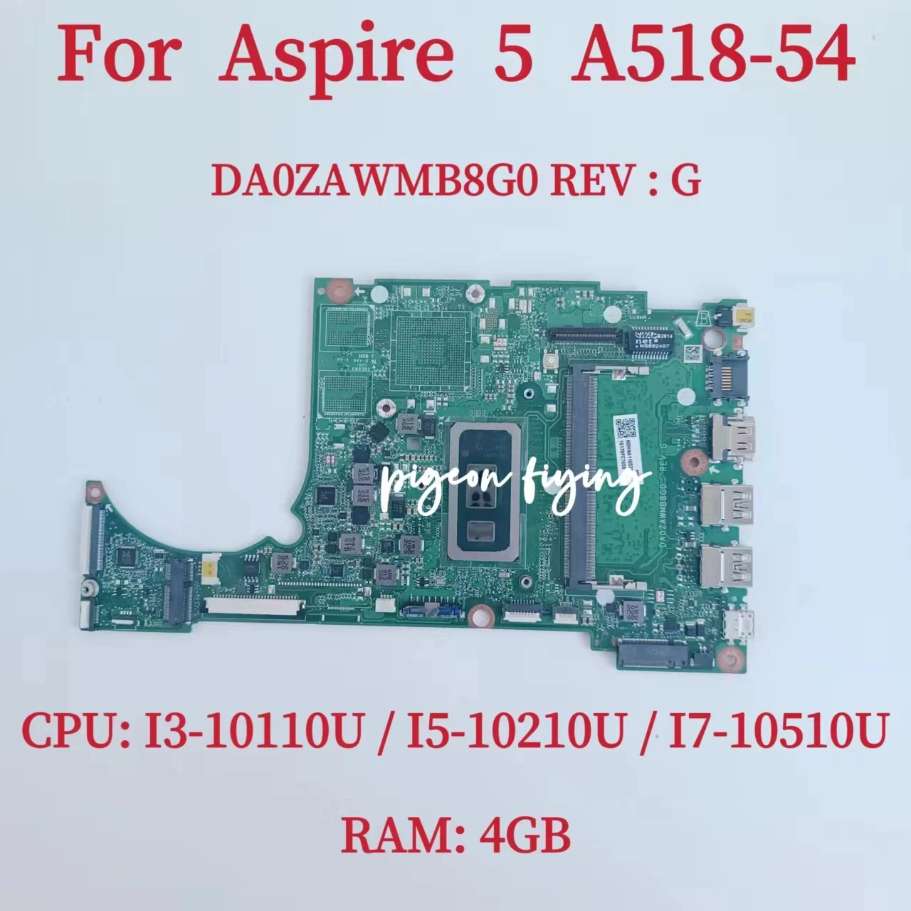 DA0ZAWMB8G0-For-ACER-Aspire-5-A515-54-Laptop-Motherboard-CPU-I3-10110U ...