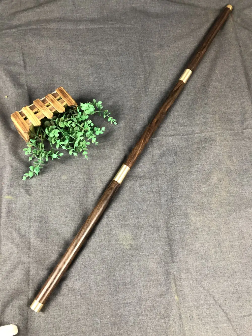 Portable-Chinese-Kungfu-Stick-Self-Defence-Ebony-Sticks-Tai-Chi-Health ...