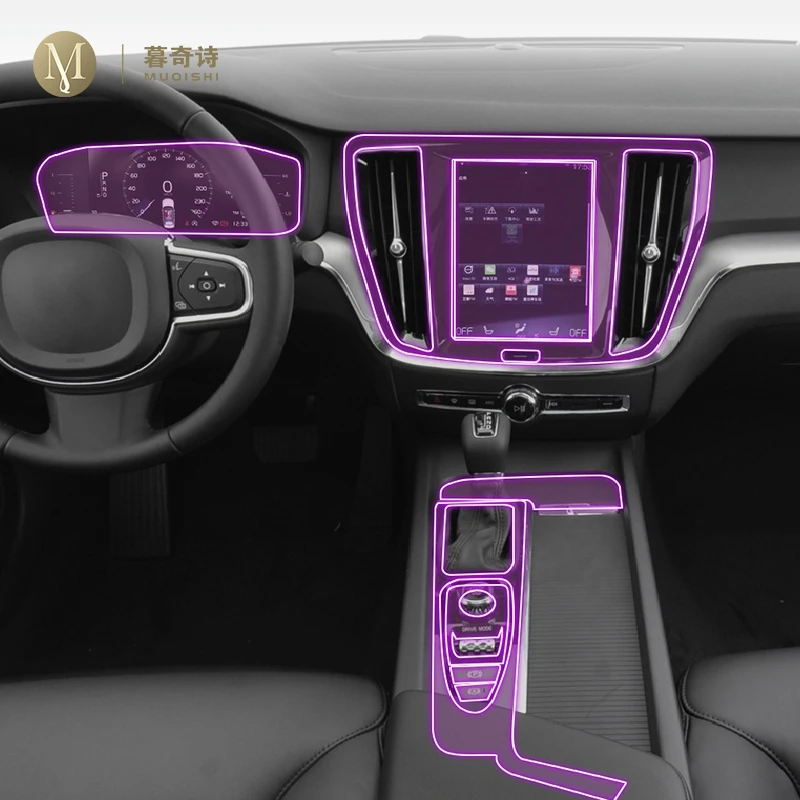 For-Volvo-S60-V60-2020-2023-Car-Interior-Film-Dashboard-piano-board ...