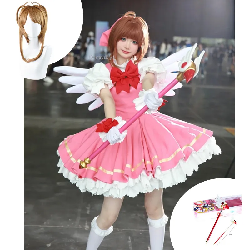 Anime-Cardcaptor-Sakura-Card-Captor-Cosplay-Kinomoto-Sakura-Cosplay ...